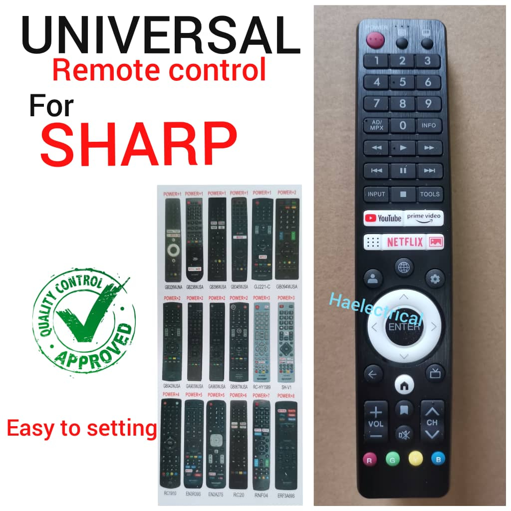 Universal SHARP TV Remote Control | Shopee Malaysia