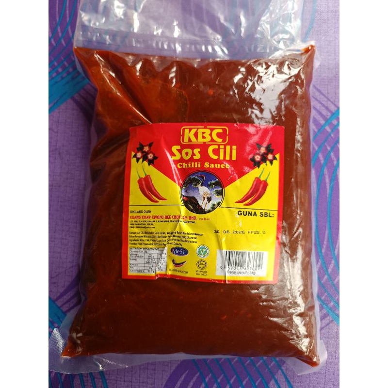 KBC Sos Cili Cap Bangau 1kilo With Bubble Wrap (Exp June2026) | Shopee ...