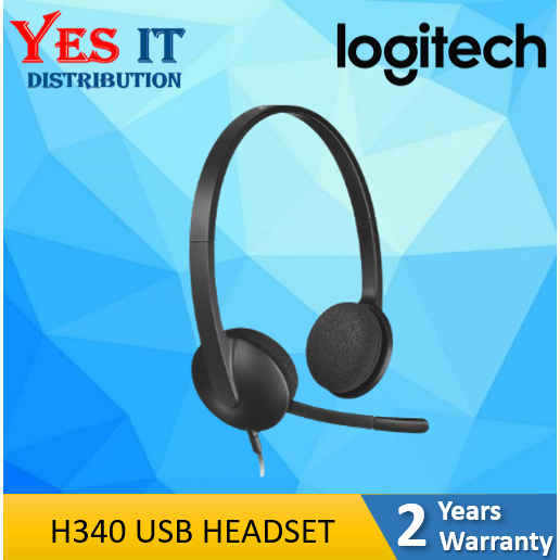 LOGITECH H340 / H370 WIRED USB COMPUTER HEADSET BLACK | Shopee Malaysia