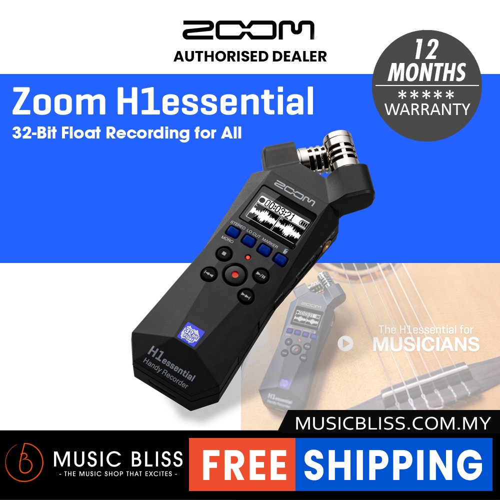 Zoom H1essential Stereo Handy Recorder (Essential Series) with 32-Bit ...