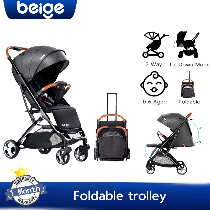 Baby Stroller Travel Cabin Compact Foldable Lightweight Newborn Trolley ...