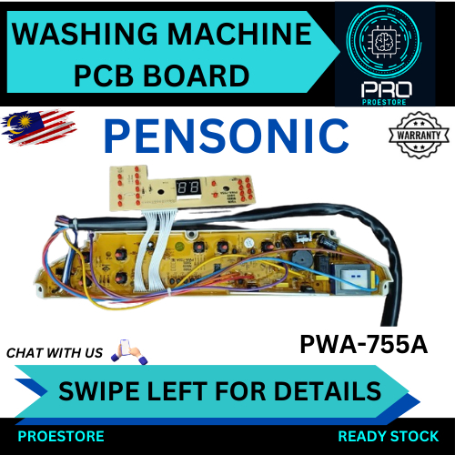 Papan Penekan / Papan Panel Mesin Basuh PENSONIC PWA-755A PWA-755A PWA ...