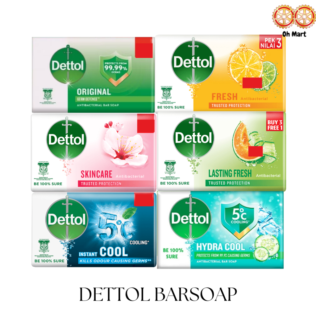 Dettol Antibacterial Soap Bar Assorted Fragrance 100g x 3 bars | Shopee ...