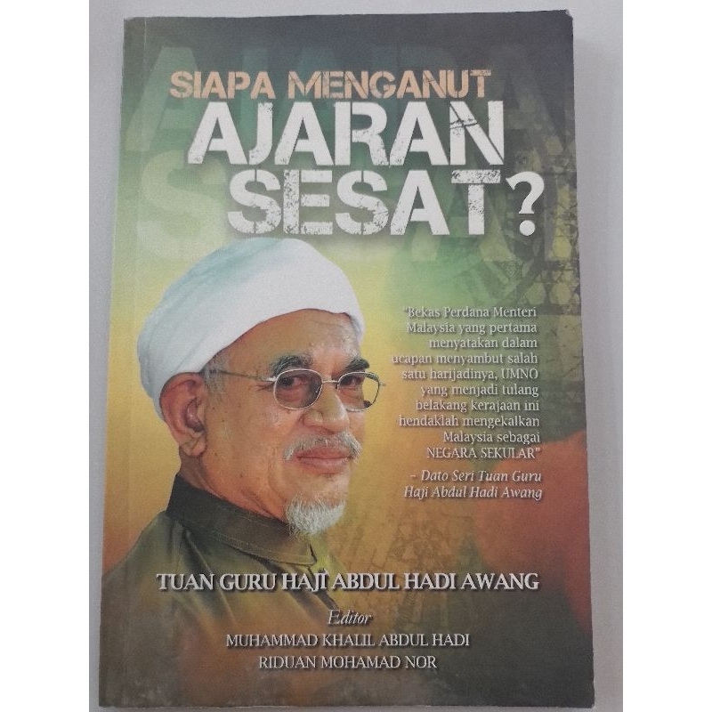 Siapa menganut ajaran sesat? Tuan Guru Haji Abdul Hadi Awang | Shopee ...