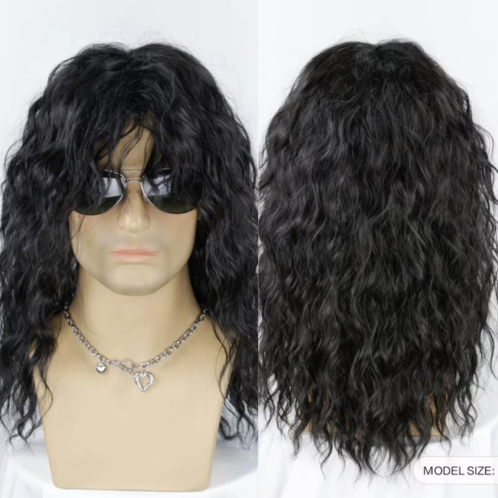 stok malaysia rock wig retro wig rambut retro vintage wig 60s wig party ...