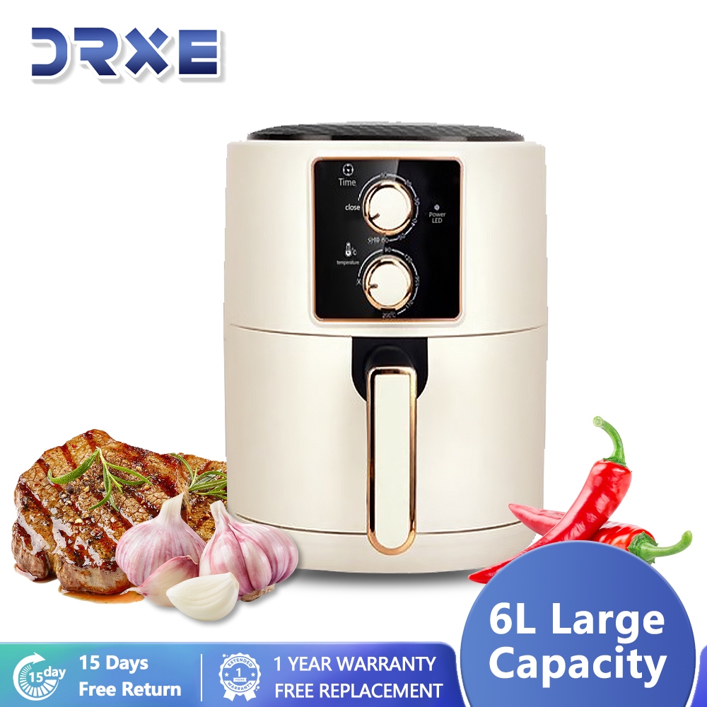 Drxe Air Fryer 6L Large Capacity 1350W Air Fryer Oven Rapid Heating Oil ...