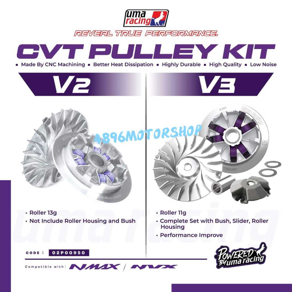 100% ORIGINAL UMA RACING NMAX NVX VARIO 125 VARIO 150 CVT CNC PULLEY ...