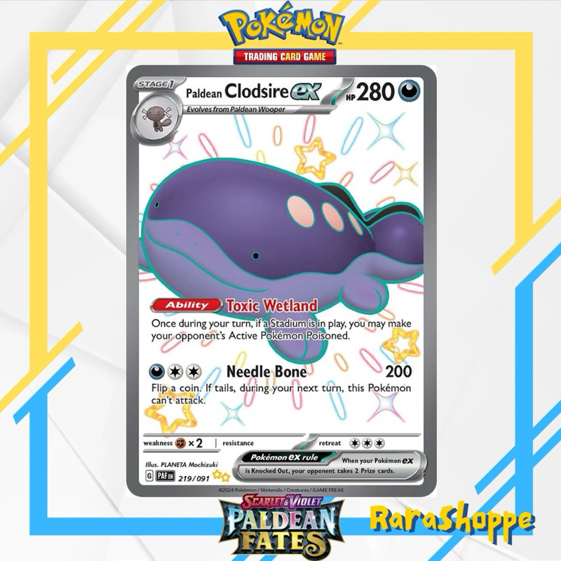 [Pokemon TCG] Paldean Clodsire ex - 219/091 - Shiny Ultra Rare Scarlet ...