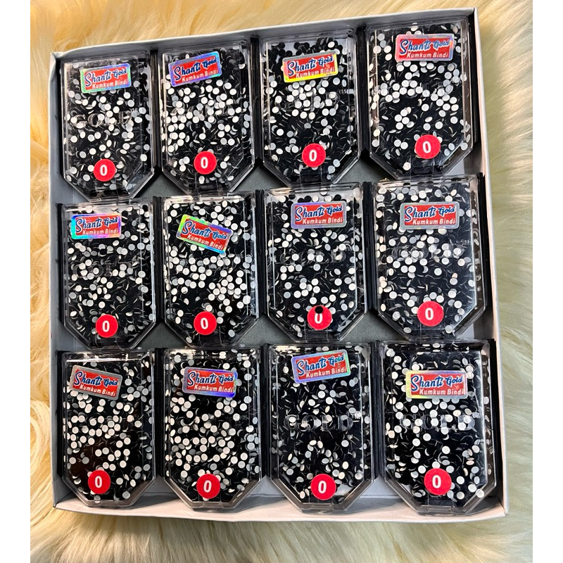Black color sticker pottu 1box-12pcs | Shopee Malaysia