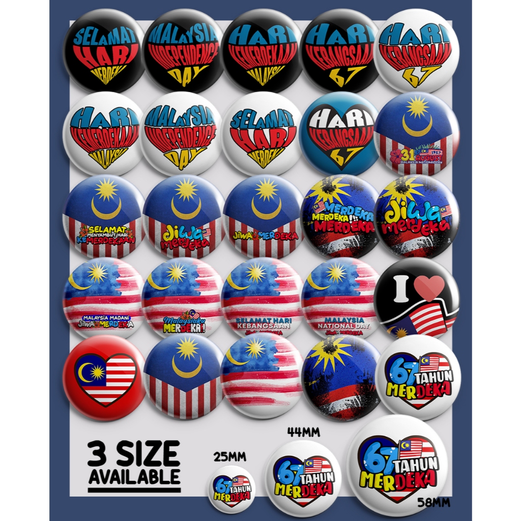 Button Badge JIWA MERDEKA 3 SIZE 25MM 44MM 58MM | Shopee Malaysia