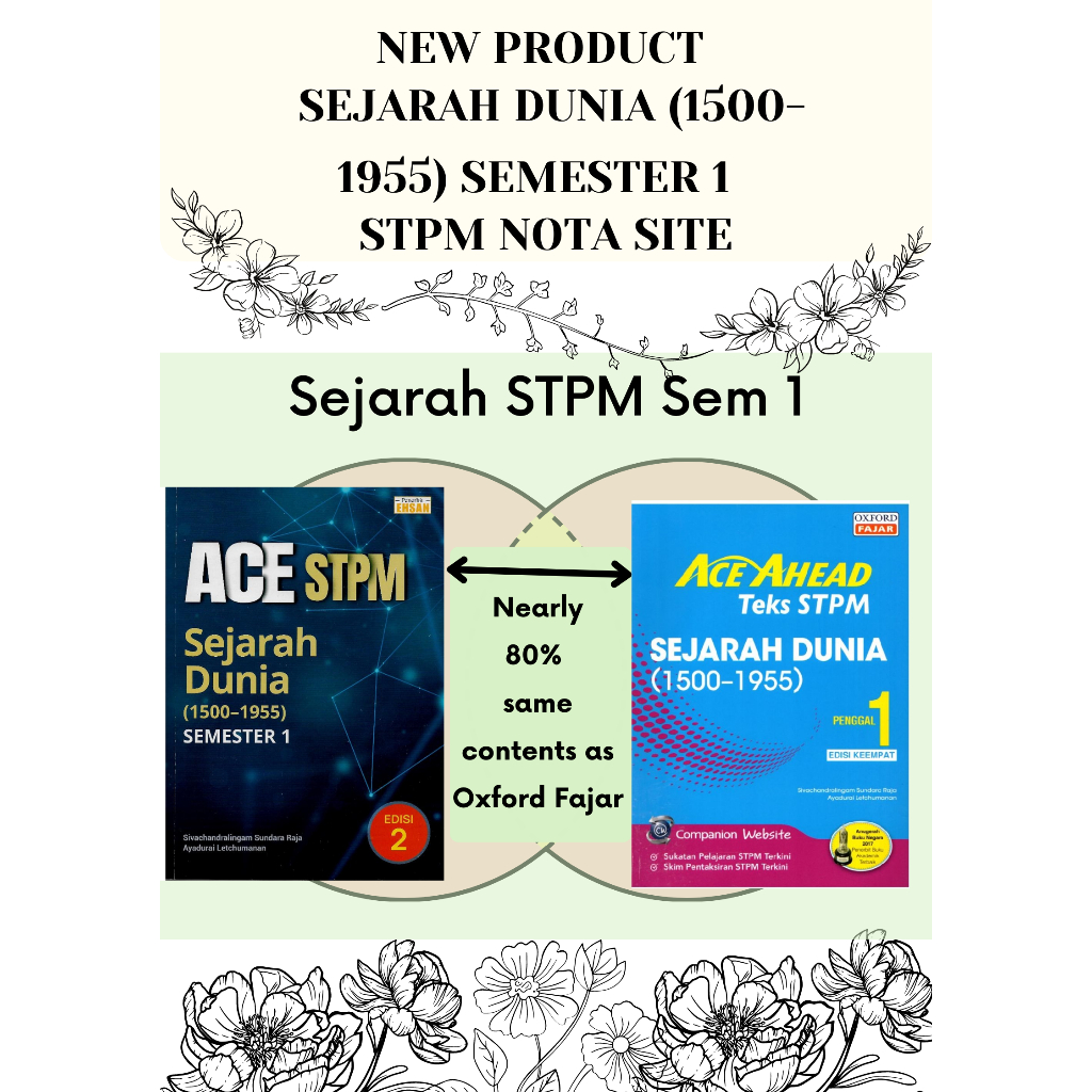 *E-Textbook* ACE STPM SEJARAH DUNIA (1500-1955) SEMSETER 1 EDISI 2 *80 ...