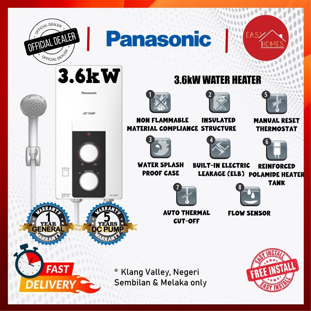 Panasonic Jet Pump Standard Series Home Shower DH-3RP1MK | Shopee Malaysia