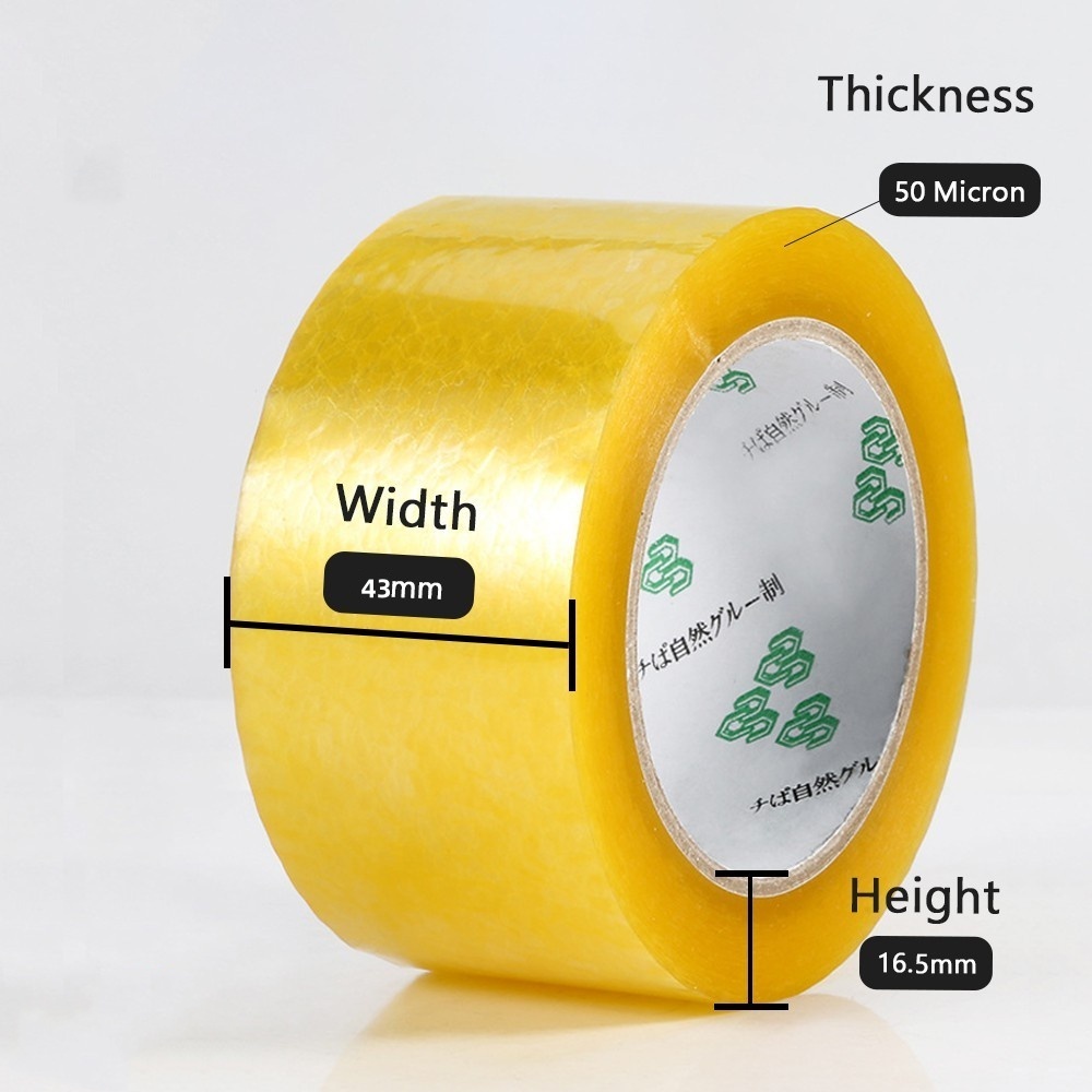 6PCS Transparent OPP Tape/Packing Tape [50micron x 43mm x 100M/200M ...