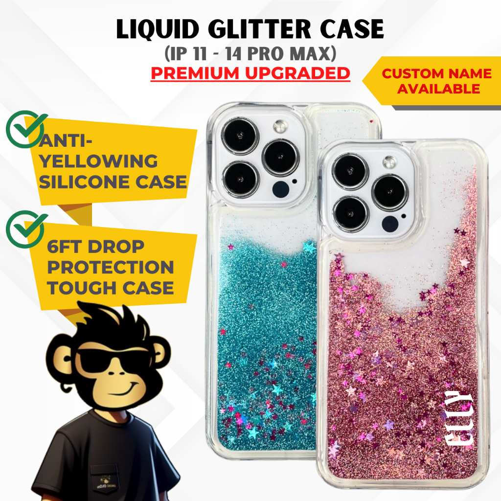 MOJOSKINS Liquid Glitter Case Transparent iP Diamond Casing iP ...
