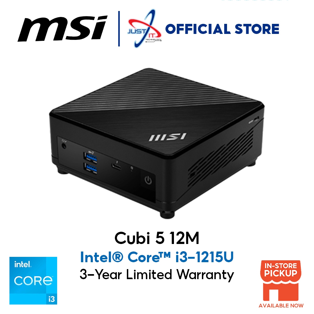 MSI Cubi 5 Barebone Desktop PC (I3-1215U) 12M-251BMY | Shopee Malaysia