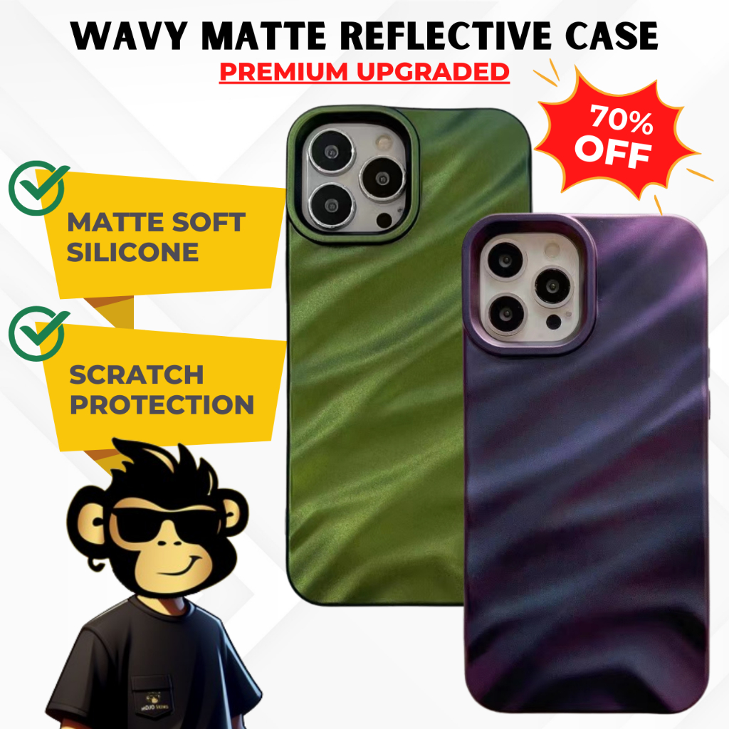 MOJOSKINS Wavy Fold Silk Satin Pattern Matte Case For iP 14 Pro Max 13 ...