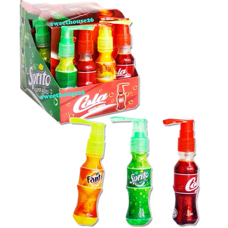 Cola Fanta Sprite Spray Candy Bottle 30pcs Halal | Shopee Malaysia