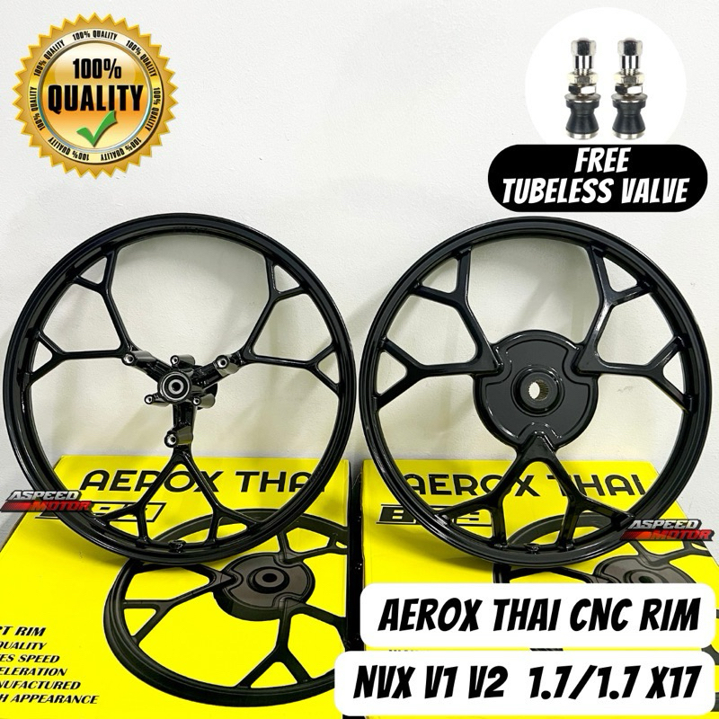 🔥100% AEROX THAI ORI ENKEI CNC SPORT RIM 17 inch 1.6/1.6-17 SPORT RIM ...
