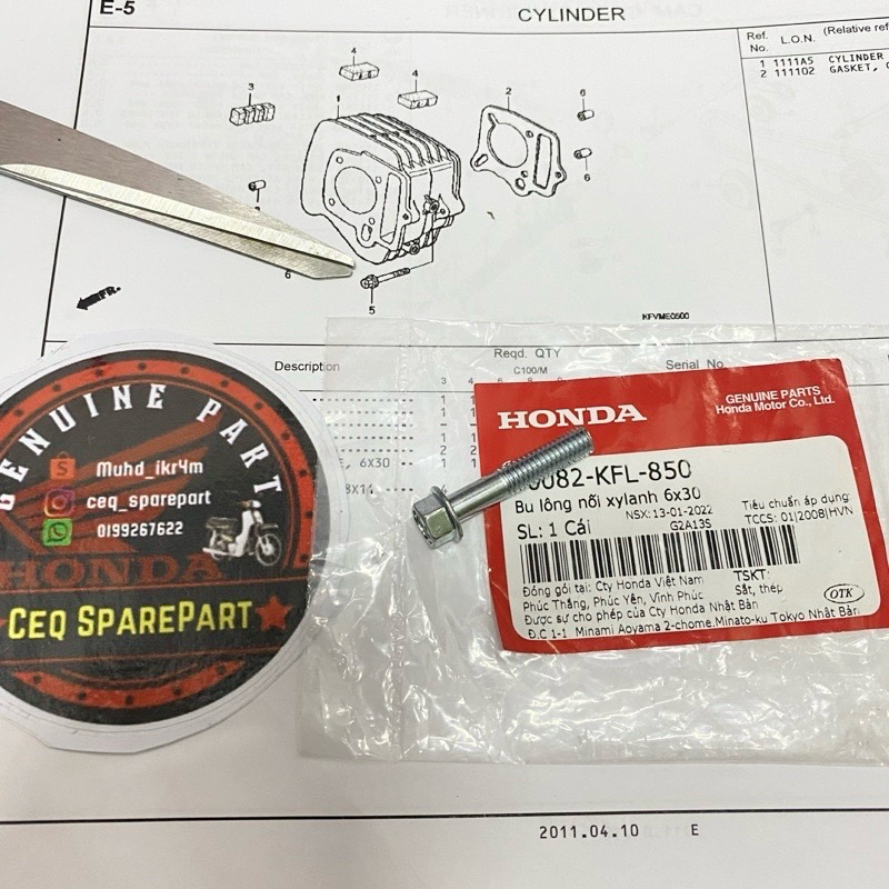 SKRU BLOCK KE CASING EX5 DREAM ORIGINAL 💯 HONDA | Shopee Malaysia