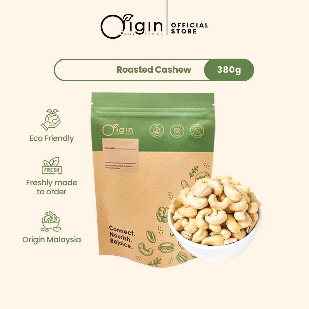 Origin Bulk Store Roasted Nuts - Roasted Cashews (India) 380g Big Pack ...