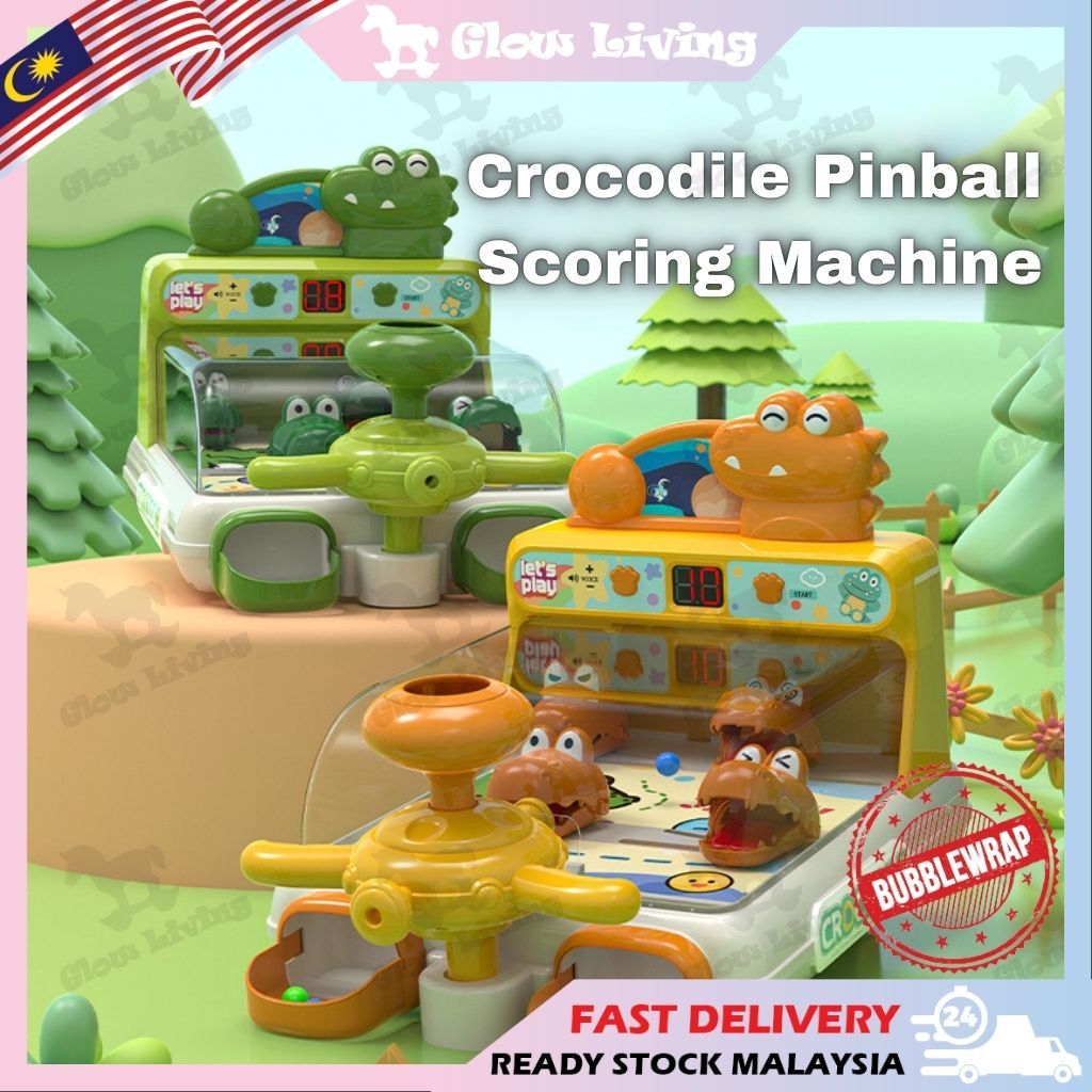 Crocodile Pinball Machine Toy Creative Arcade Tabletop Games Kid Arcade ...