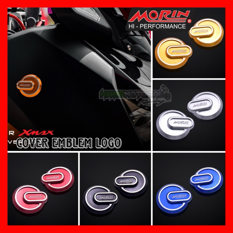 🏁 ORIGINAL MORIN XMAX COVER EMBLEM LOGO CNC ALLOY 🏁 YAMAHA XMAX 250 300 ...