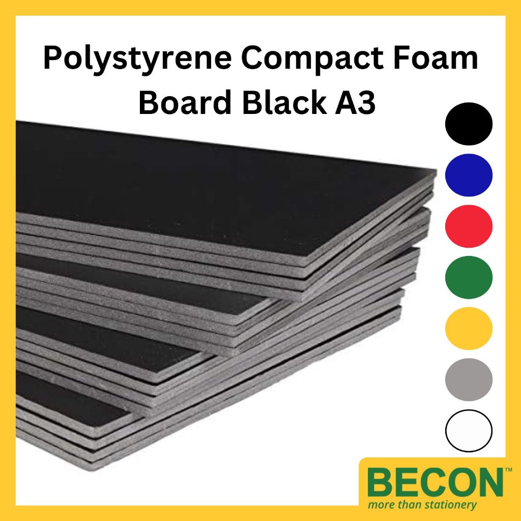 Polystyrene Compact Foam Board A3 (2pcs/pack) Black | Blue | Red ...