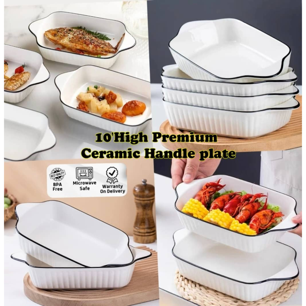 10' Nordic Ceramic Baking Tray/Baking Bowl/Baking Dish/Baking Pan ...