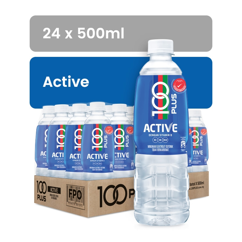 F&N 100PLUS ACTIVE 500ML X 24 BOTTLES (1 CARTON) | Shopee Malaysia