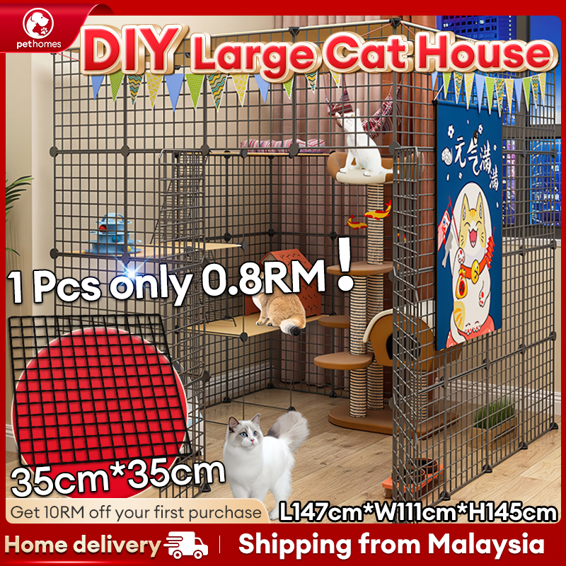 Ready Stock Cage Kucing Cat Cage Large Pet House Sangkar kucing besar 2 ...