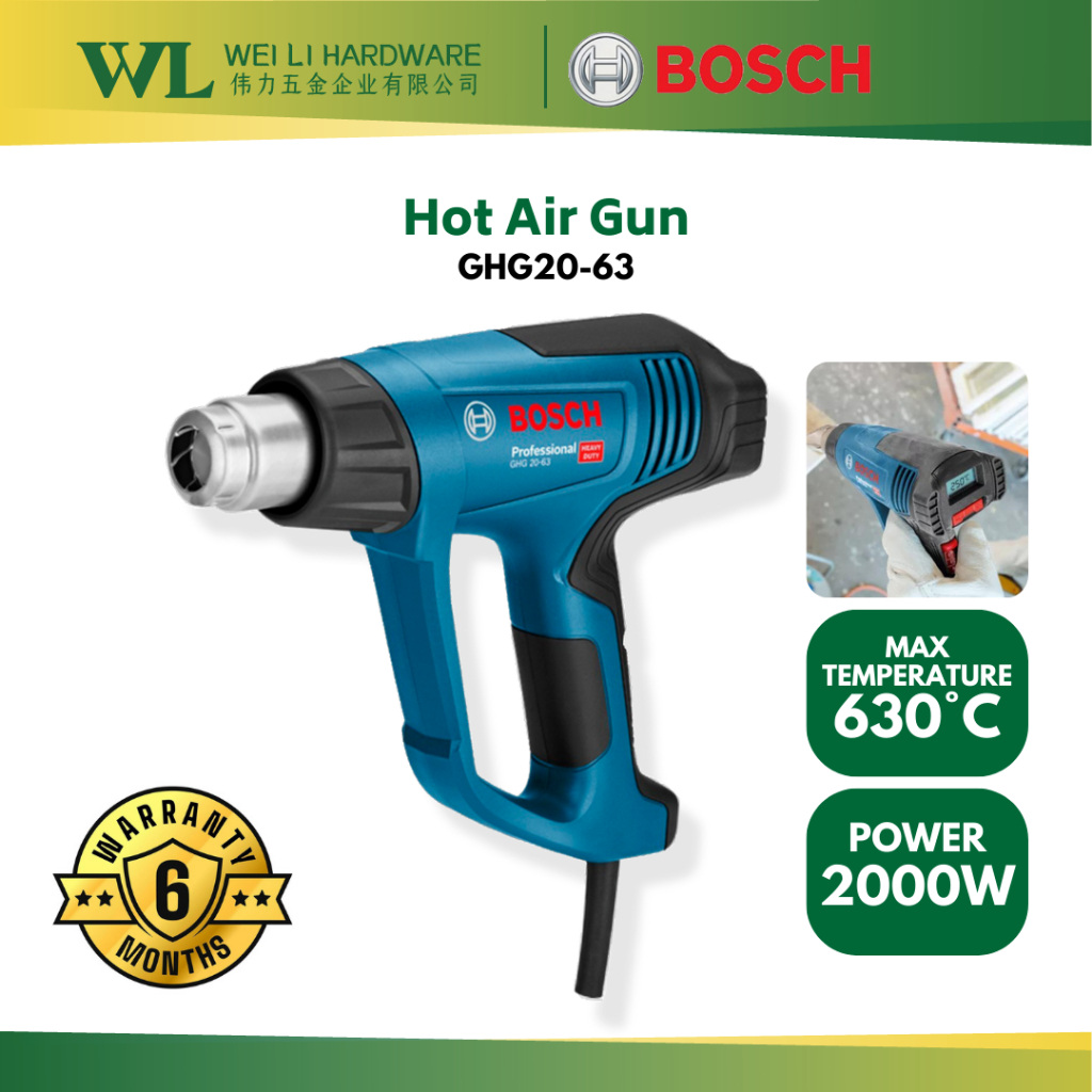 Bosch GHG20-63 Hot Air Gun 2000W / heat gun / mesin angin panas heavy ...