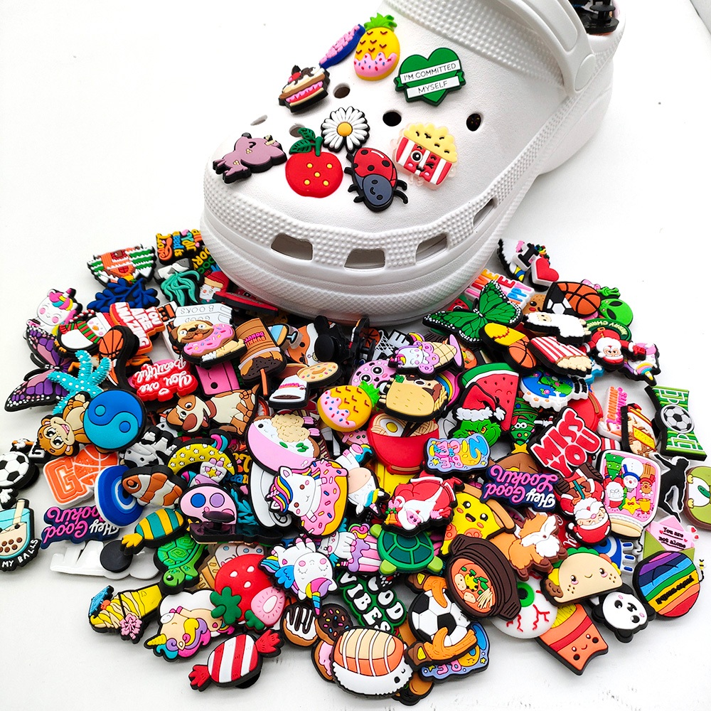 20-100pcs Random Cartoon Shoe Charms for croc Garden Shoe Accessories ...