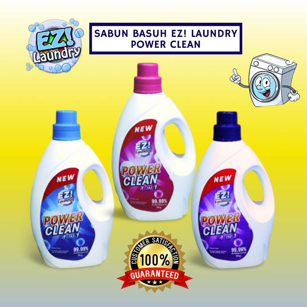 EZ! LAUNDRY POWER CLEAN SABUN BASUH BAJU PAKAIAN 4 IN 1 SABUN BAJU ...