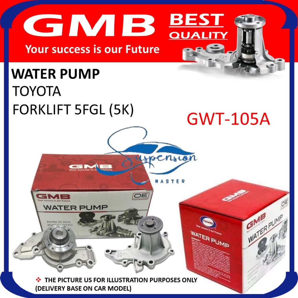 WATER PUMP GMB BRAND GOOD QUALITY -GWT-105A TOYOTA FORKLIFT 5FGL (5K ...