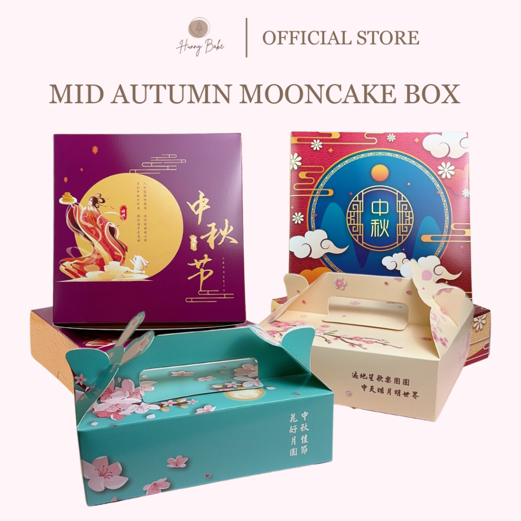 10pcs/Set Mooncake Box Mooncake Packaging Gift Bag 2/4 Cavity Mooncake ...
