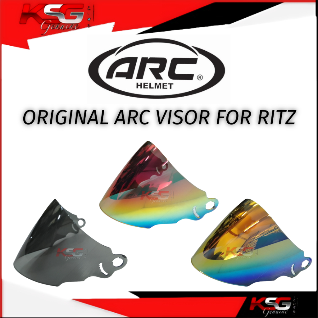 ORIGINAL ARC VISOR FOR HELMET RITZ / DRAGON / FLASH COLOR SMOKE ...