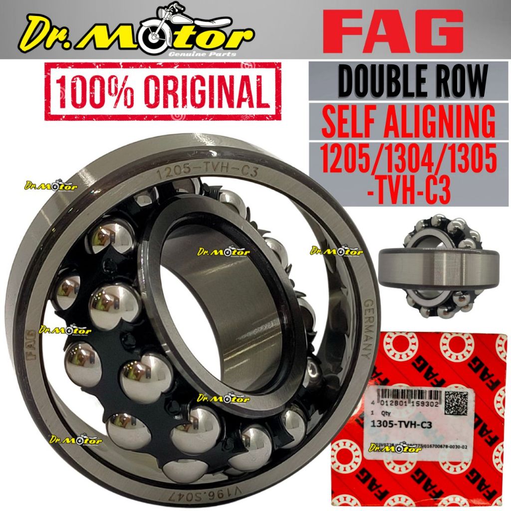 100% ORIGINAL FAG BEARING DOUBLE ROW SELF ALIGNING RAW 1205 1304 1305 ...