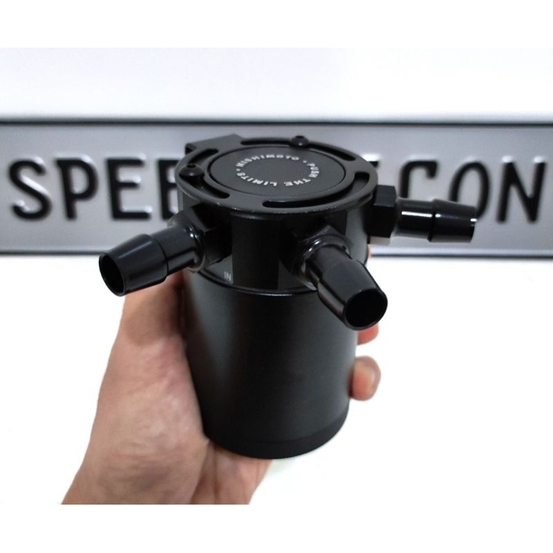 Mishimoto Baffled 3 Fittings Outlet Aluminum Oil Catch Can Tank ...