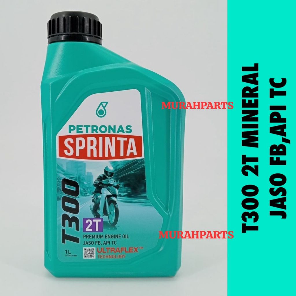 (1 LITER) PETRONAS SPRINTA T300 2T MINERAL API TC JASO FB MOTORCYCLE ...