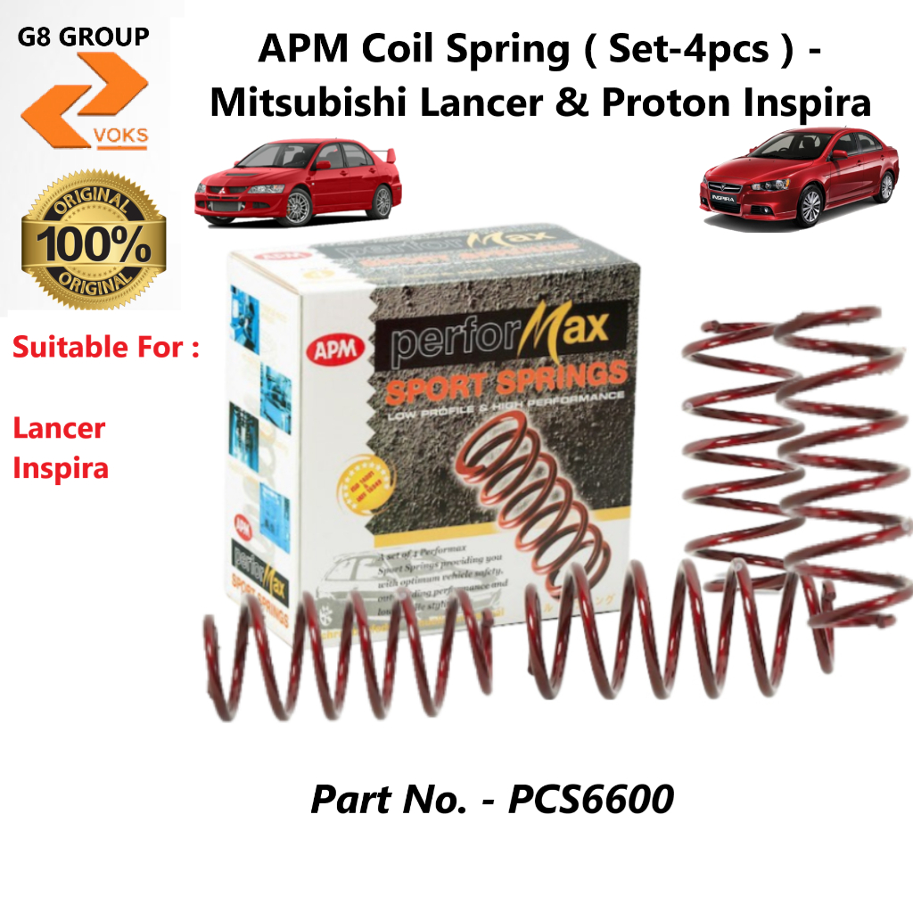 APM Coil Spring ( Set-4pcs ) - Mitsubishi Lancer & Proton Inspira ...