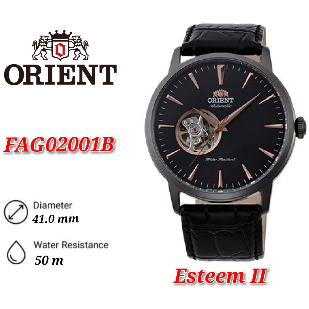 ORIENT Esteem II Open Heart Automatic FAG02001B | Shopee Malaysia