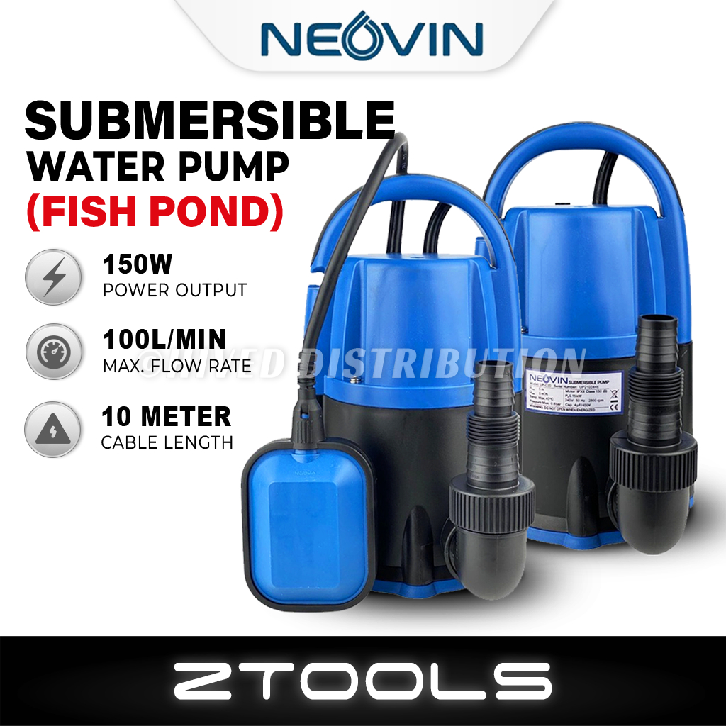 (Mega Offer) Neovin Fish Pond Submersible Pump | 150W | Auto & Manual ...
