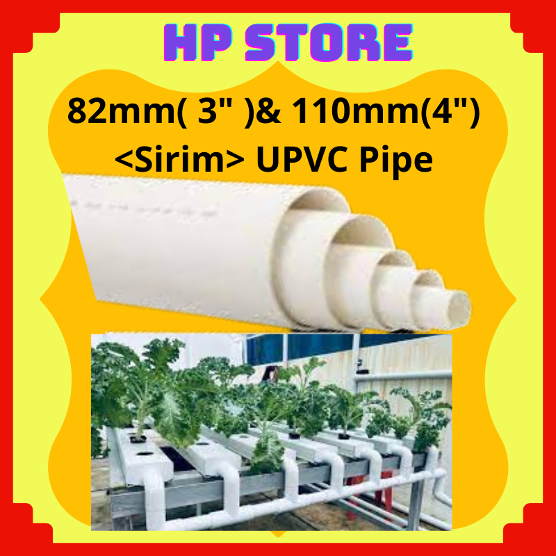 82mm(3")&110mm(4") UPVC Pipe PVC Paip Putih Pipe Putih HYDROPONIC PIPE Pipe Salur Air | Shopee ...