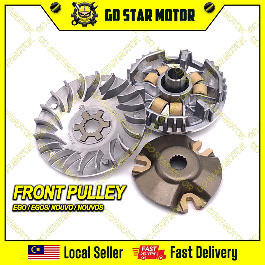 YAMAHA EGO EGOS NOUVO NOUVOS Front Pulley Set With Roller Fan Complete Set Auto Clutch Set Depan ...