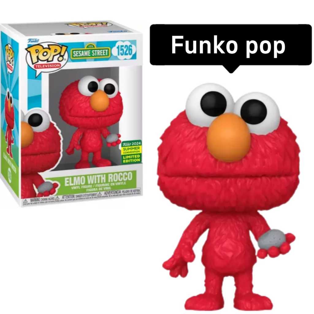 Original Funko Pop! Television Sesame Street 1526 Elmo With Rocco SDCC ...