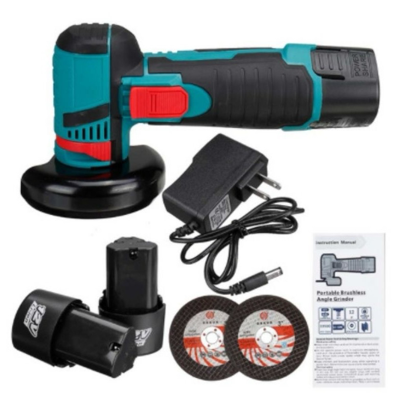 Portable Angle Grinder Electric Grinder 12V FREE 2 PCS cutting wheel 3 ...