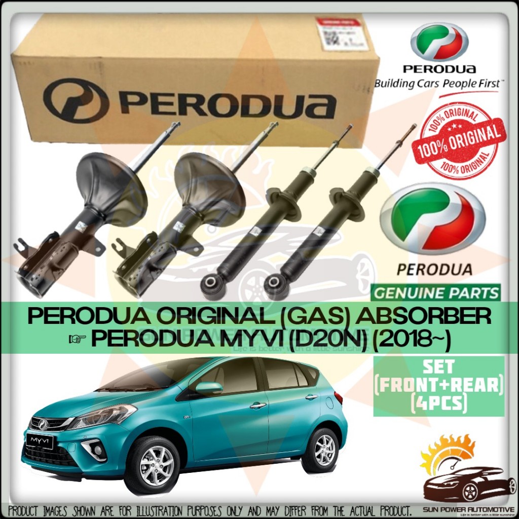 100% ORIGINAL GENUINE PERODUA Myvi D20 D20N 1.5 (2018~) Gas Shock Strut Absorber ( FRONT REAR ...