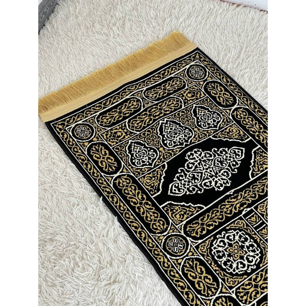 Sejadah asli Madinah Kiswah Design Mekah Tebal Standard Hitam 4mm ...