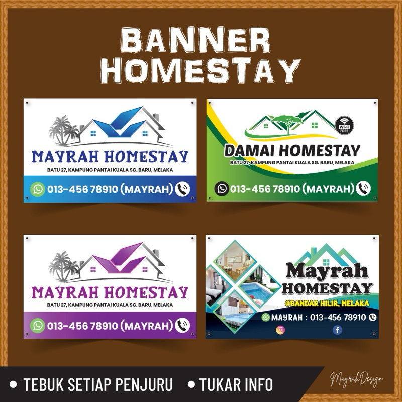 BANNER HOMESTAY ready template design | Shopee Malaysia