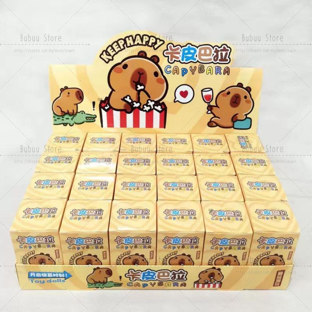Capybara Keychain Blindbox Mystery Box Key chain Figure Kids blind box ...